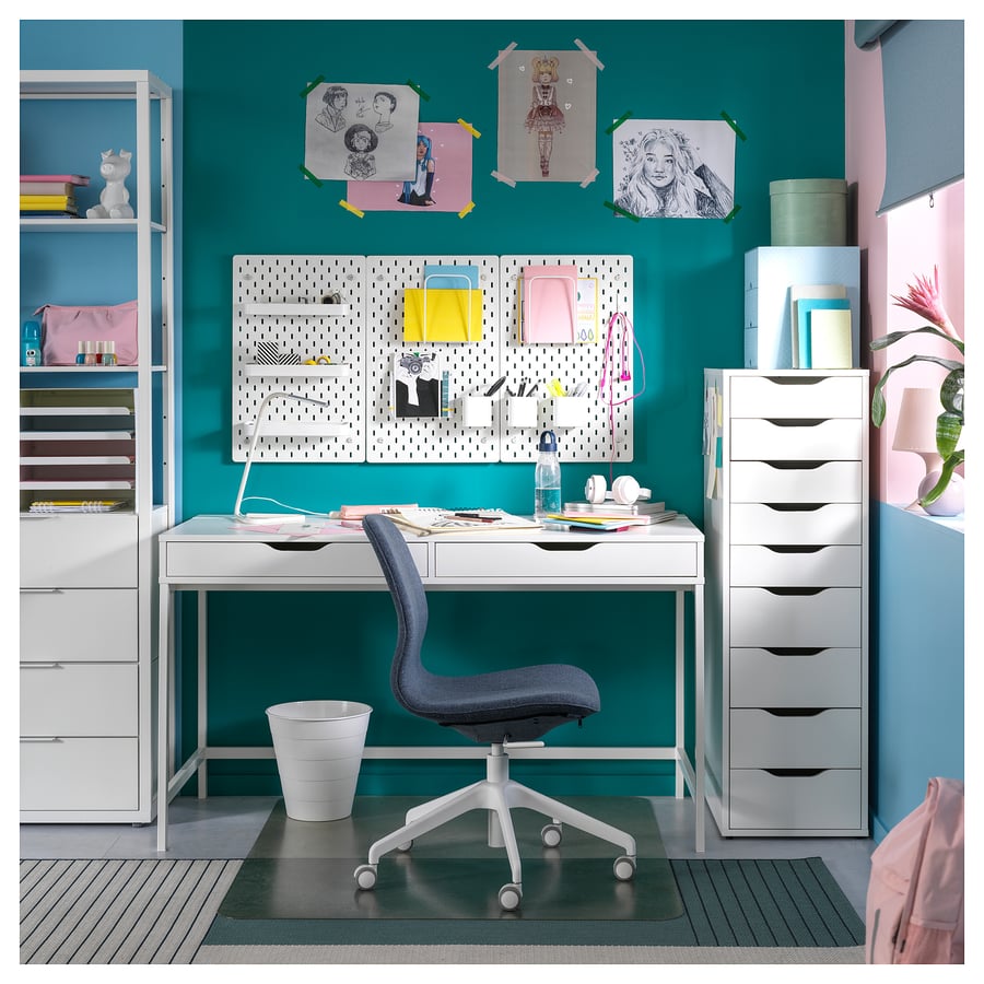 ALEX desk, white, 132x58 cm (52x227/8") - IKEA CA