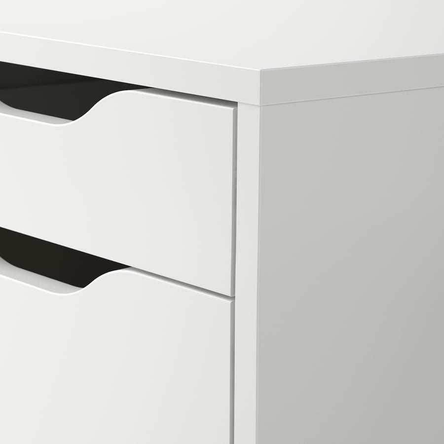 ALEX drawer unit on casters, white/black, 36x50 cm (141/8x195/8") - IKEA CA