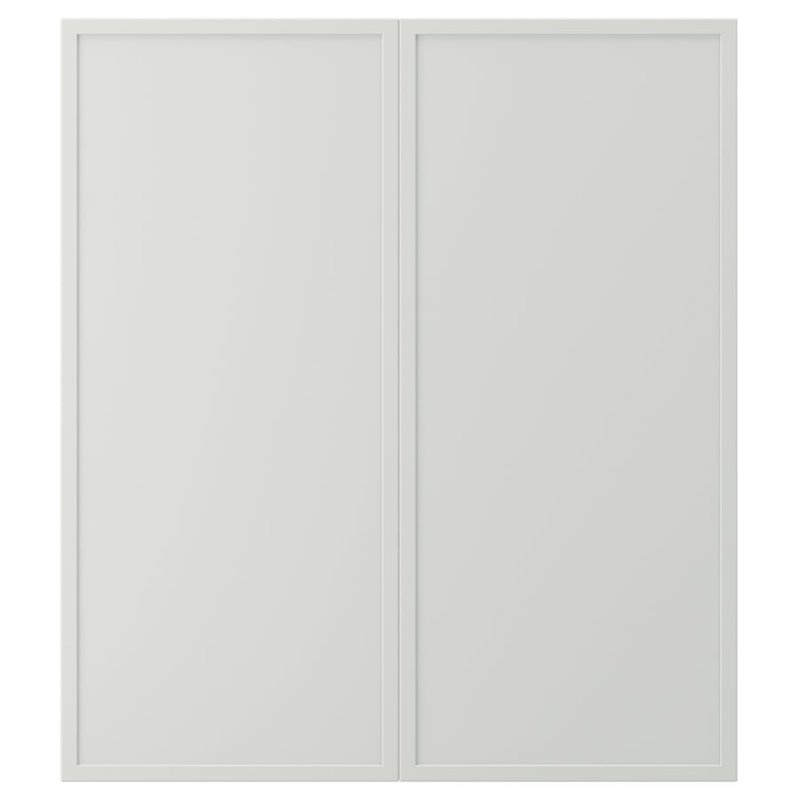 ASPUDDEN 2-p door/corner base cabinet set, light gray, 33x76 cm (13x30 ...