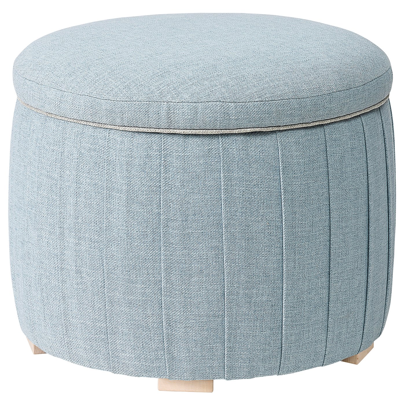 ÅTERLÖGA Footstool, with storage/Kilanda light blue - IKEA CA