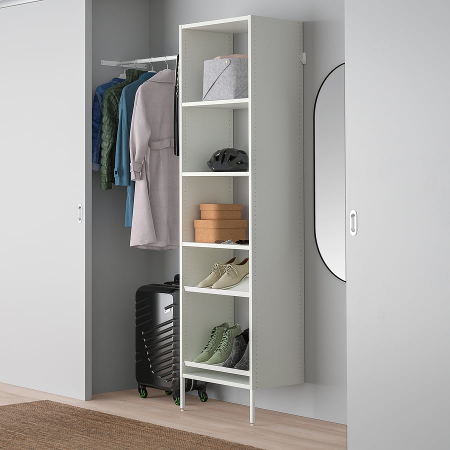 AURDAL wardrobe combination, white, 119.5-152.5x40x221 cm (47-60x153 ...