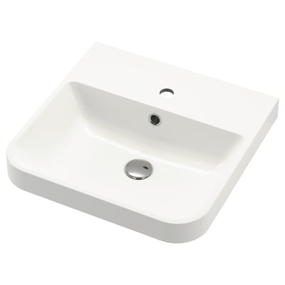 BACKSJÖN semi-recessed sink, white, 51x50 cm (20x195/8") - IKEA CA