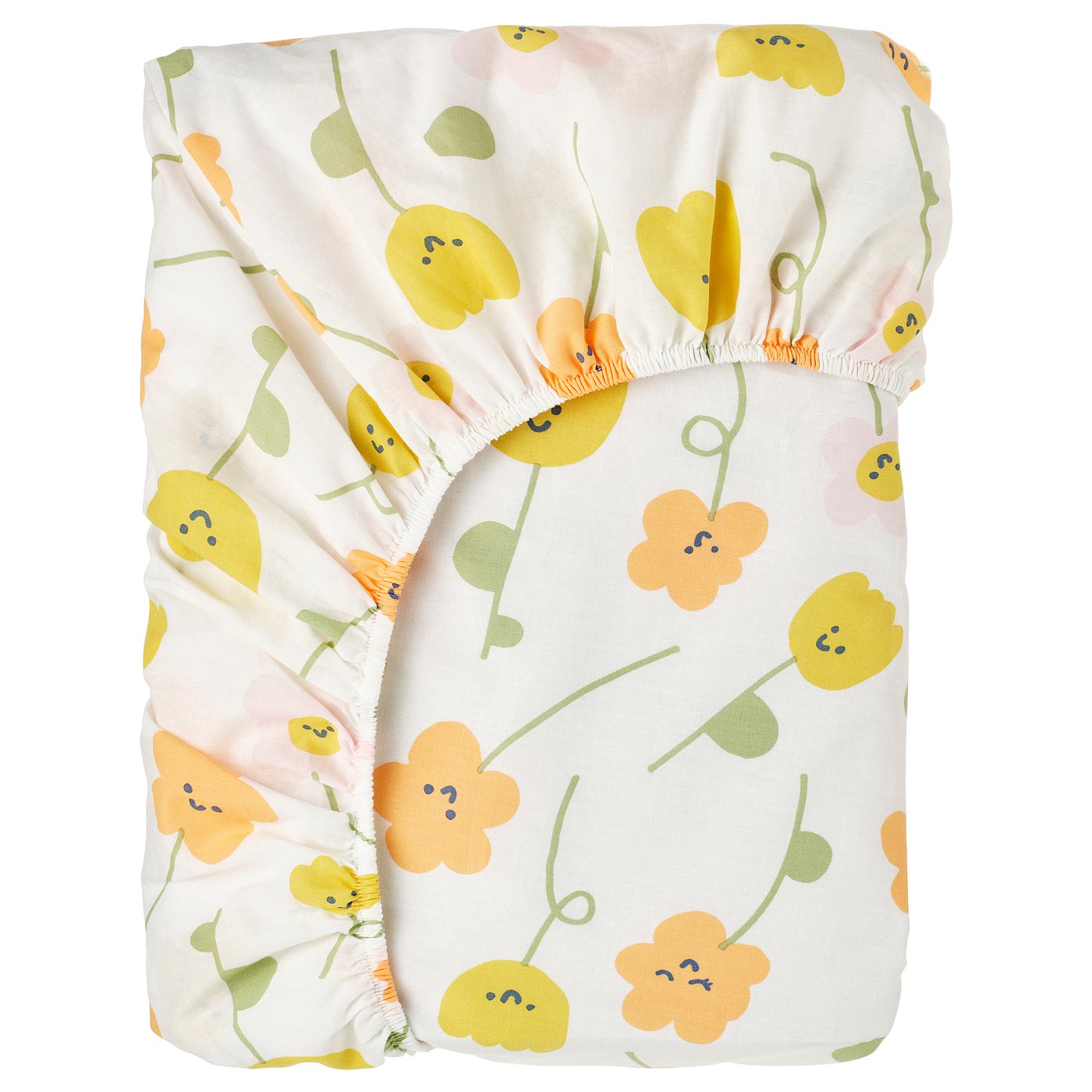 BARNDRÖM fitted sheet, multicolor/flower pattern, Twin - IKEA CA