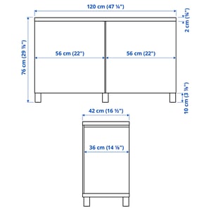 BESTÅ Storage combination with doors, white/Lappviken/Stubbarp white ...