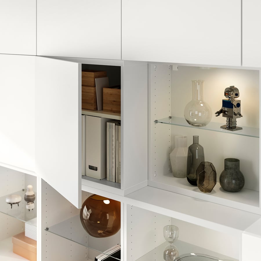 BESTÅ storage combination with doors, white/Lappviken white, 240x42x231 ...