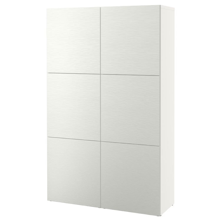 BESTÅ storage combination with doors, white/Laxviken white, 120x42x193 ...