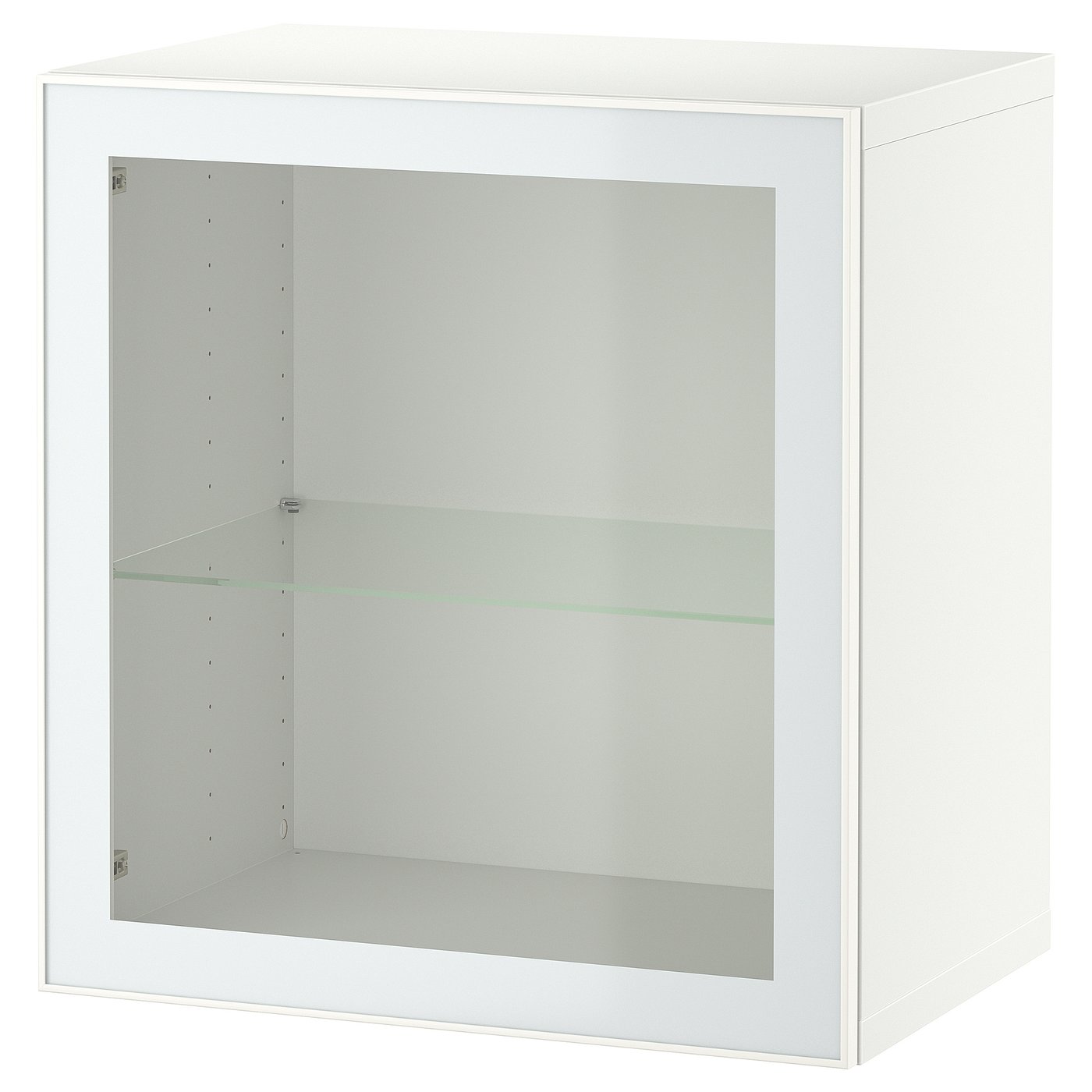 BESTÅ wall-mounted cabinet combination, white Glassvik/white/light ...