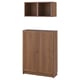BILLY / EKET storage combination with doors, brown walnut effect - IKEA CA