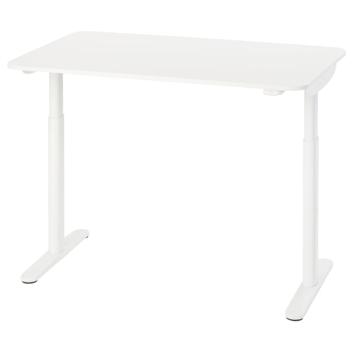 BOLLSIDAN desk sit/stand, electric/white, 120x70 cm (471/4x271/2 ...