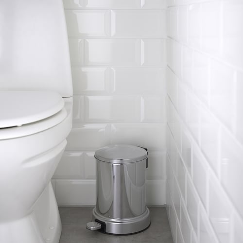 BROFJÄRDEN trash can, chrome effect, 4 l (1 gallon) - IKEA CA