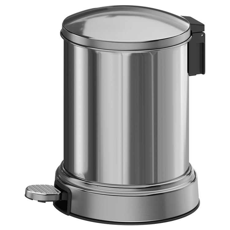 BROFJÄRDEN trash can, chrome effect, 4 l (1 gallon) - IKEA CA