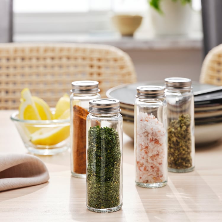 CITRONHAJ spice jar, clear glass/stainless steel, 10 cl (3 oz) - IKEA CA