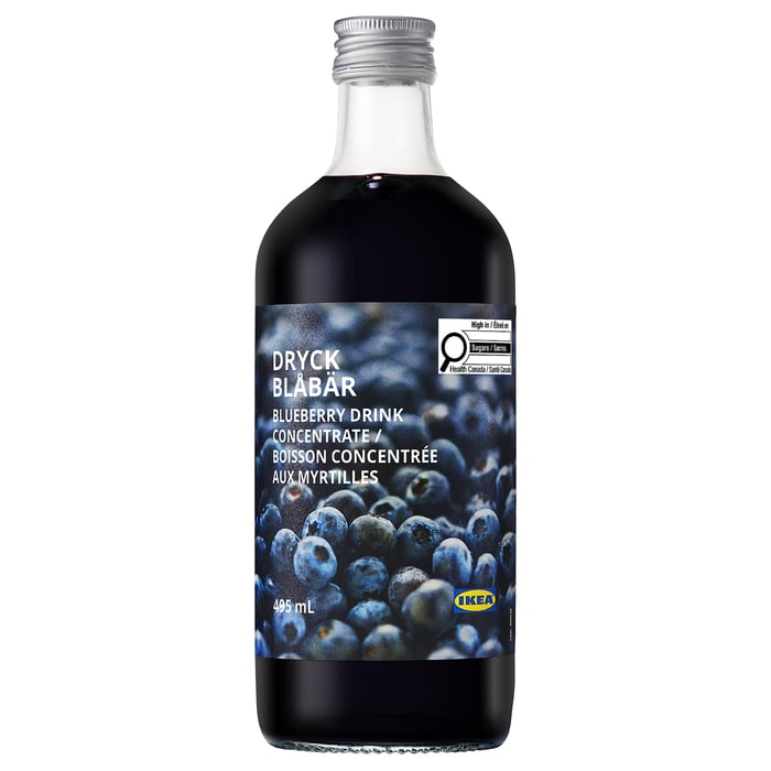DRYCK BLÅBÄR blueberry syrup, 495 ml (17 oz) - IKEA CA