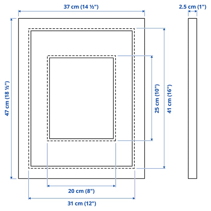 EDSBRUK frame, white, 31x41 cm (12x16") - IKEA CA