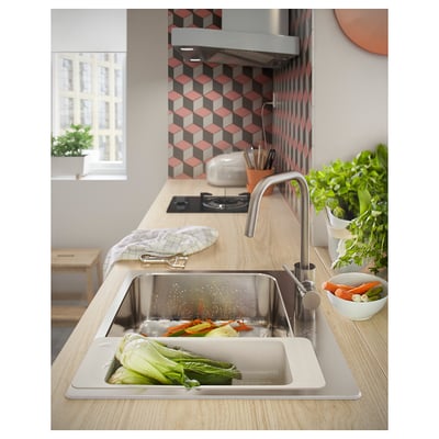 EKBACKEN countertop, ash effect/laminate, 188x2.8 cm (74x11/8") - IKEA CA