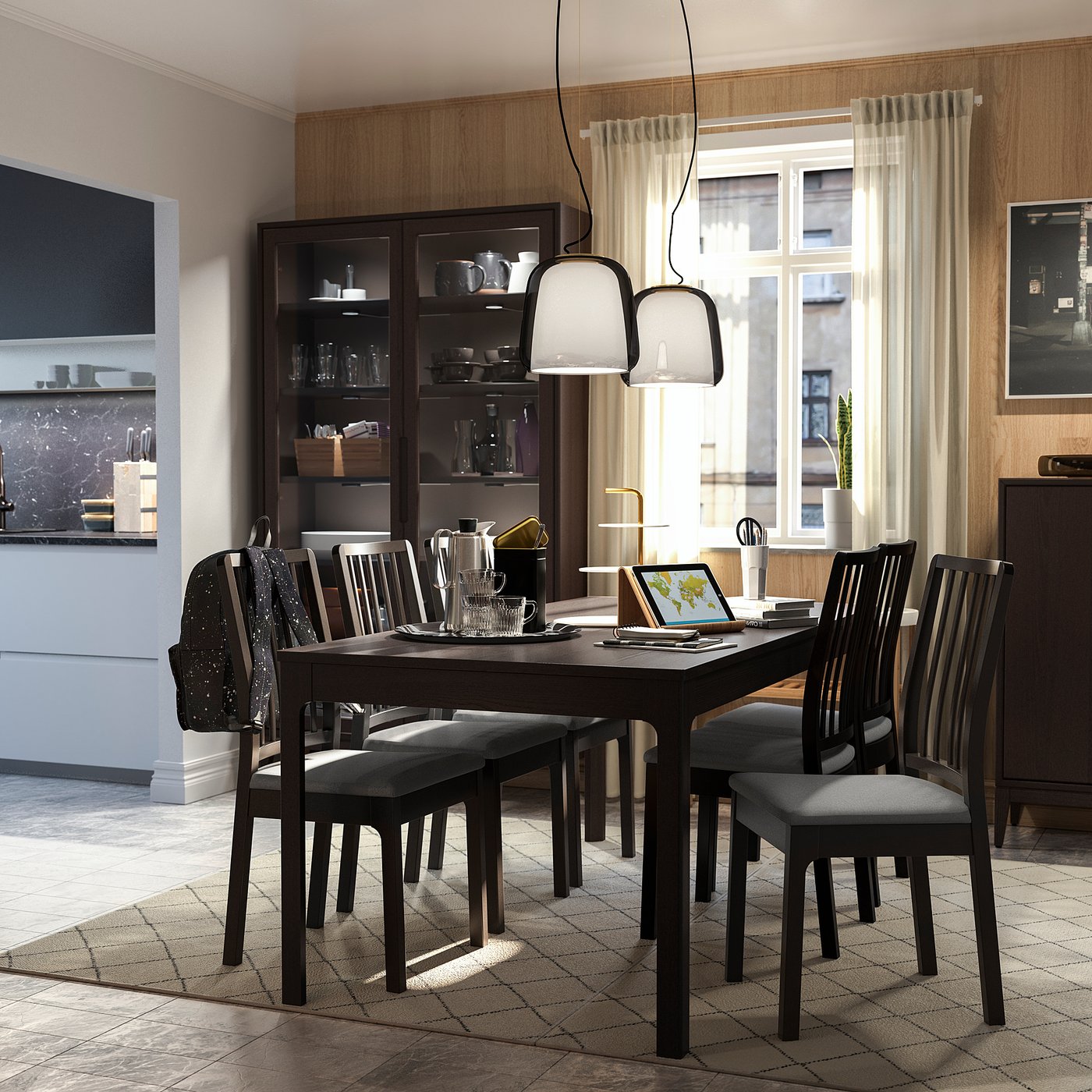 Ikea black brown table store