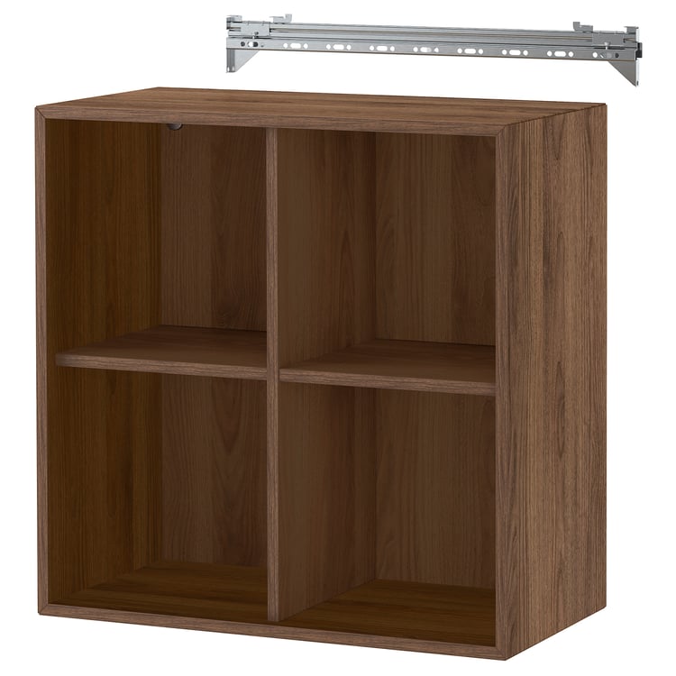 EKET wall-mounted shelf unit, walnut effect, 70x35x70 cm (271/2x133 ...