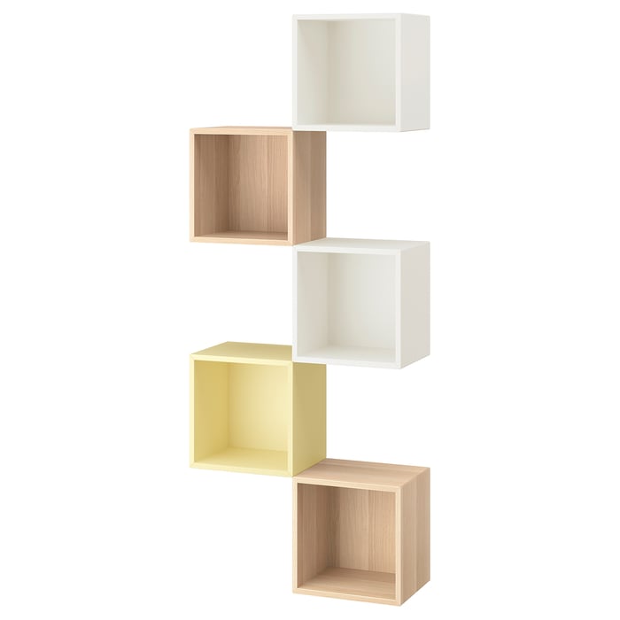 EKET wall-mounted storage combination, multicolor/pale yellow - IKEA CA