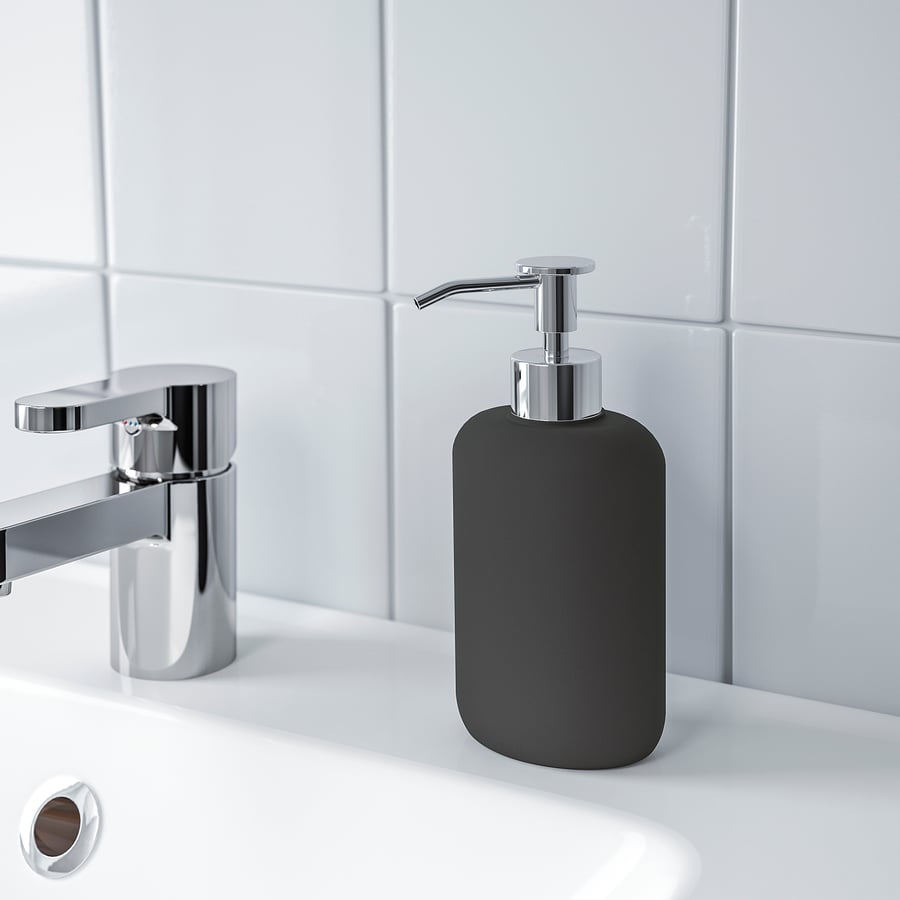 EKOLN soap dispenser, dark gray - IKEA CA