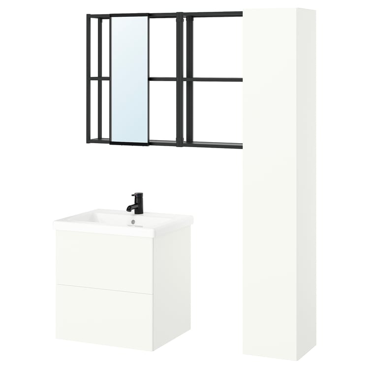 ENHET bathroom, anthracite/white, 61 cm (24") - IKEA CA