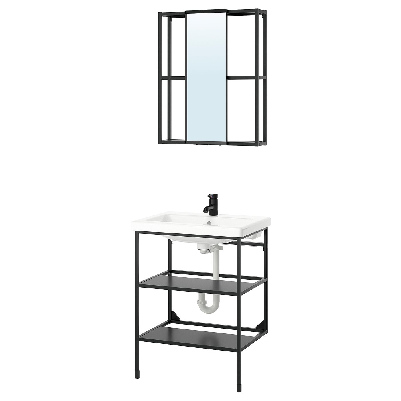 ENHET bathroom, anthracite, 61 cm (24") - IKEA CA