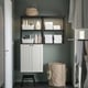ENHET storage combination, anthracite/white frame, 122x32x152 cm ...