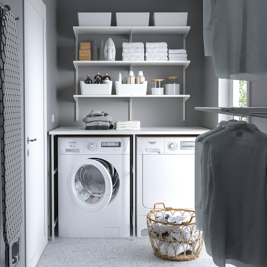 ENHET storage combination, white/white laminate, 156x86x103 cm (611 ...