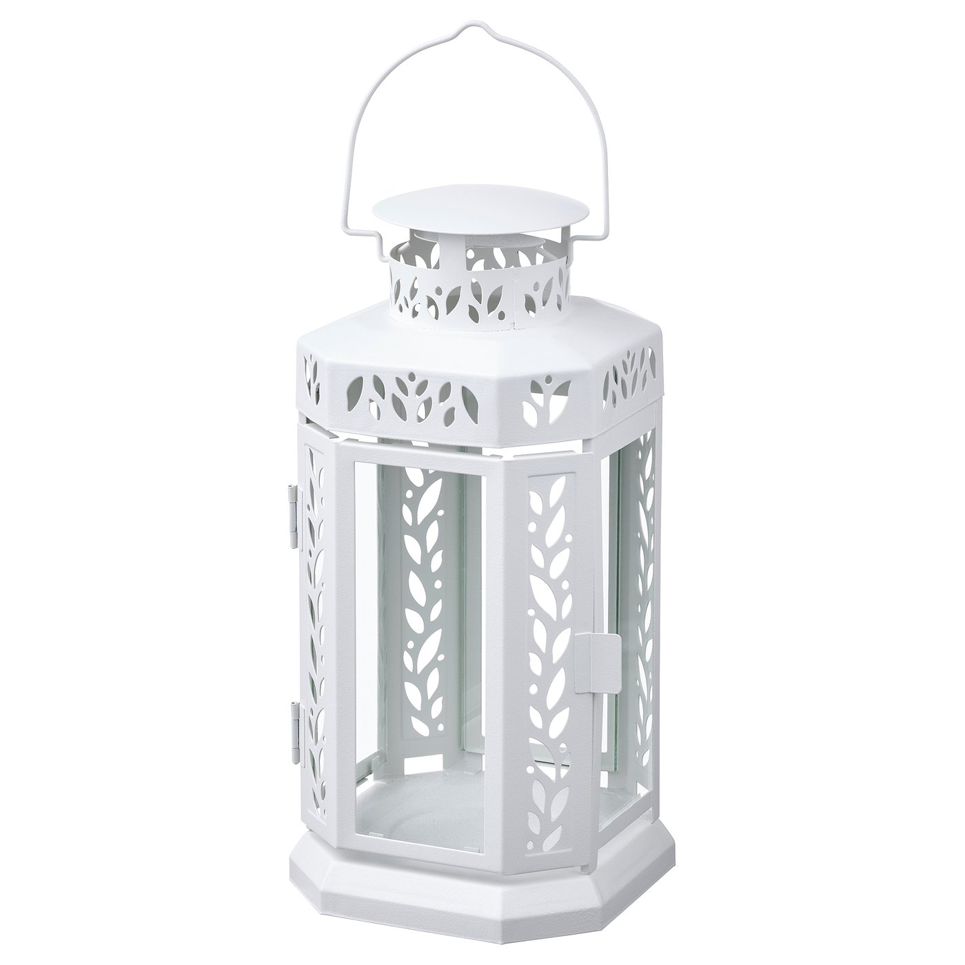 ENRUM lantern for candle, indoor/outdoor, white, 28 cm (11") - IKEA CA