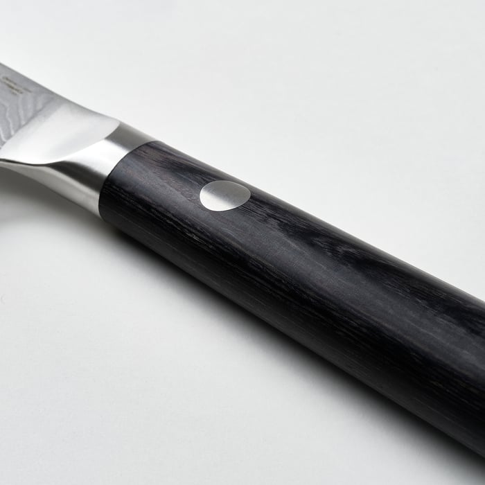 FJÄLLRÖDING santoku knife, Damascus steel/black, 16 cm (6") - IKEA CA