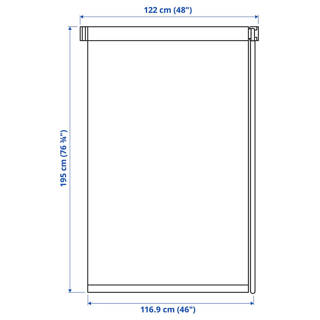 FRIDANS blackout roller blind, white, 122.0x195 cm (48x76 ¾") - IKEA CA