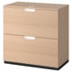 GALANT drawer unit/drop file storage, black stained ash veneer, 80x80 ...