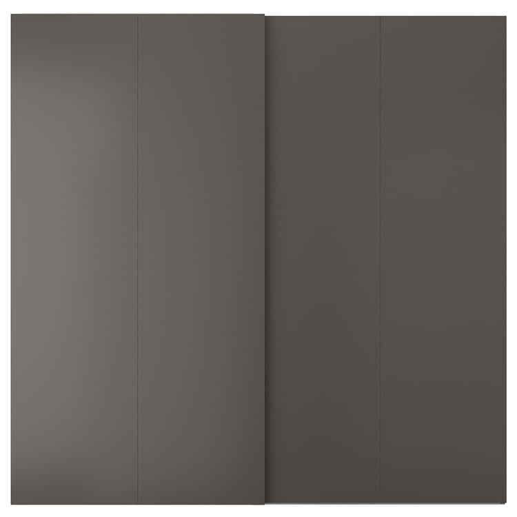 HASVIK pair of sliding doors, dark gray, 200x201 cm (783/4x791/8 ...