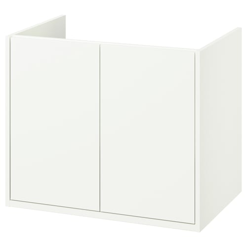 HAVBÄCK sink cabinet with doors, white, 76x53x64 cm (30x21x251/8 ...