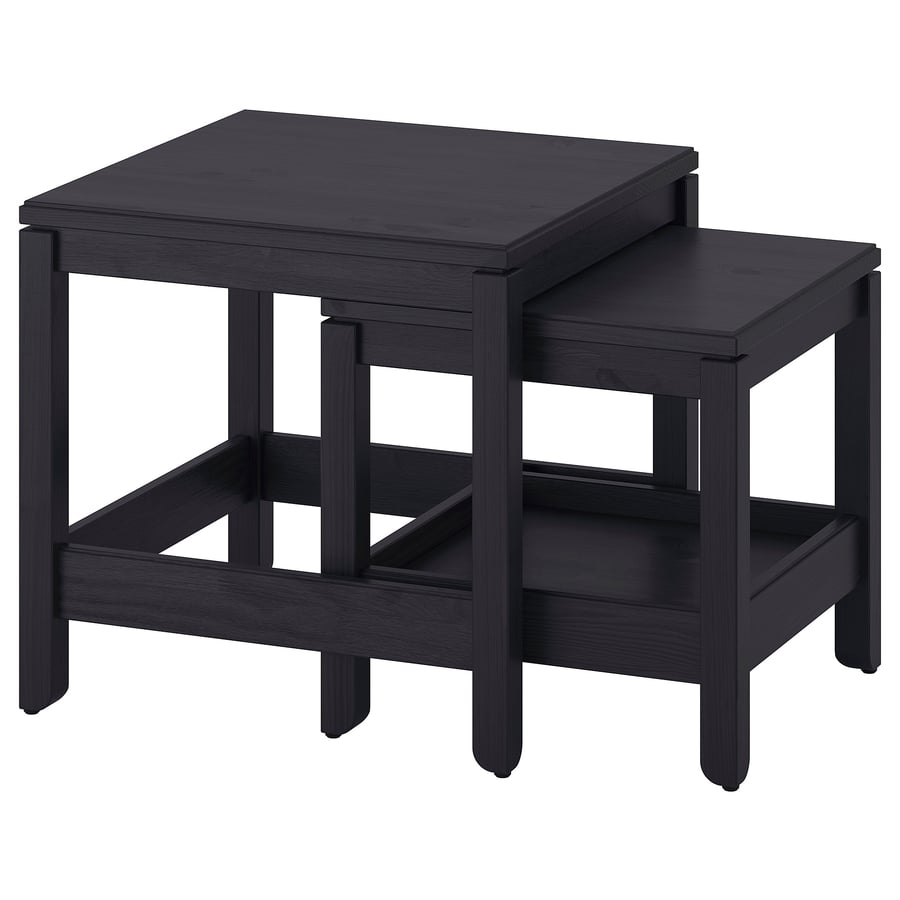 HAVSTA nesting tables, set of 2, black - IKEA CA