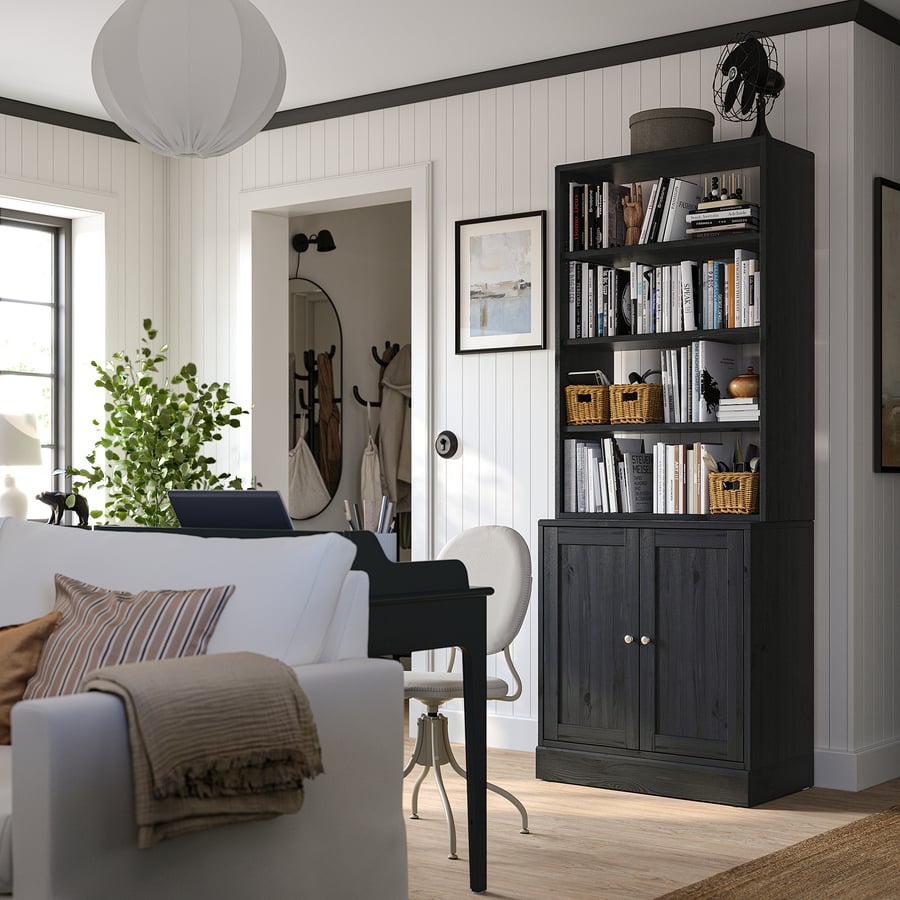 HAVSTA storage combination, black, 81x47x212 cm (317/8x181/2x831/2 ...