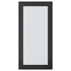 HEJSTA Glass door, anthracite/reeded glass, 15x30" (38x76 cm) - IKEA CA