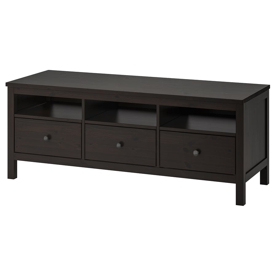 HEMNES TV bench, black-brown, 148x47x57 cm (581/4x181/2x221/2") - IKEA CA