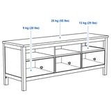 HEMNES TV bench, black-brown, 148x47x57 cm (581/4x181/2x221/2") - IKEA CA