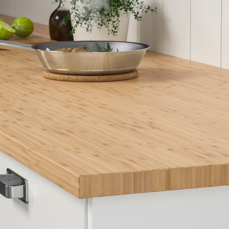 HOLMARED countertop, bamboo/veneer, 249x2.8 cm (98x11/8") - IKEA CA