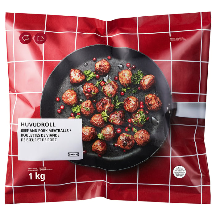 HUVUDROLL meatballs, frozen, 1000 g (2 lb3 oz) - IKEA CA