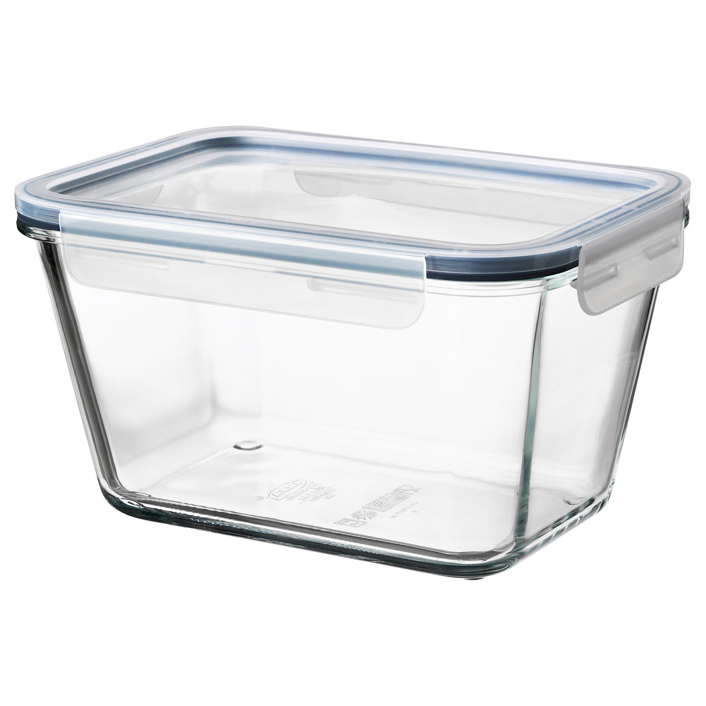 IKEA 365+ food container with lid, rectangular glass/plastic, 1.8 l (61 ...