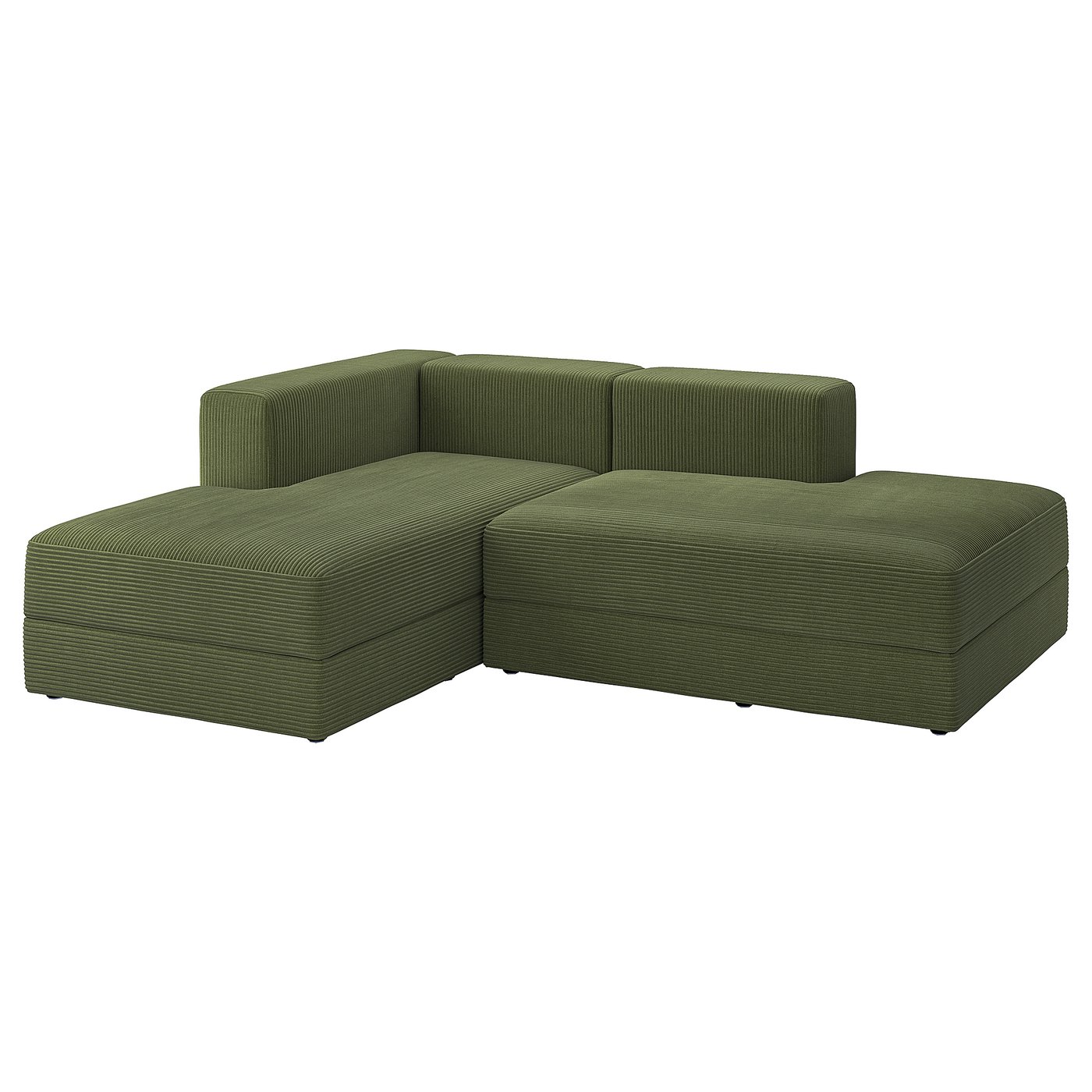 JÄTTEBO chaise longue modules, Samsala dark yellow-green - IKEA CA
