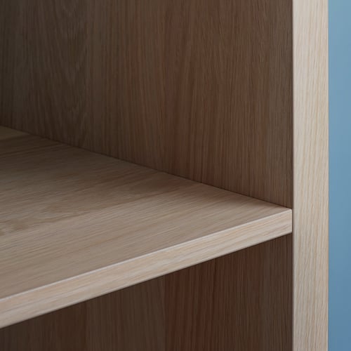 KALLAX shelving unit with underframe, white stained oak effect/white ...