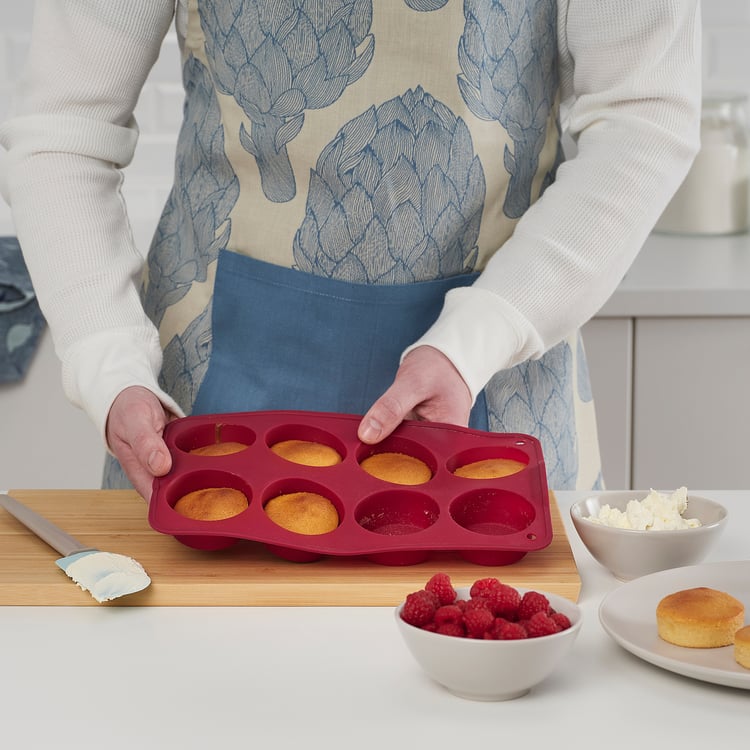 KANTNÅL muffin mold, dark red, 18x30 cm (7x11 ¾") - IKEA CA