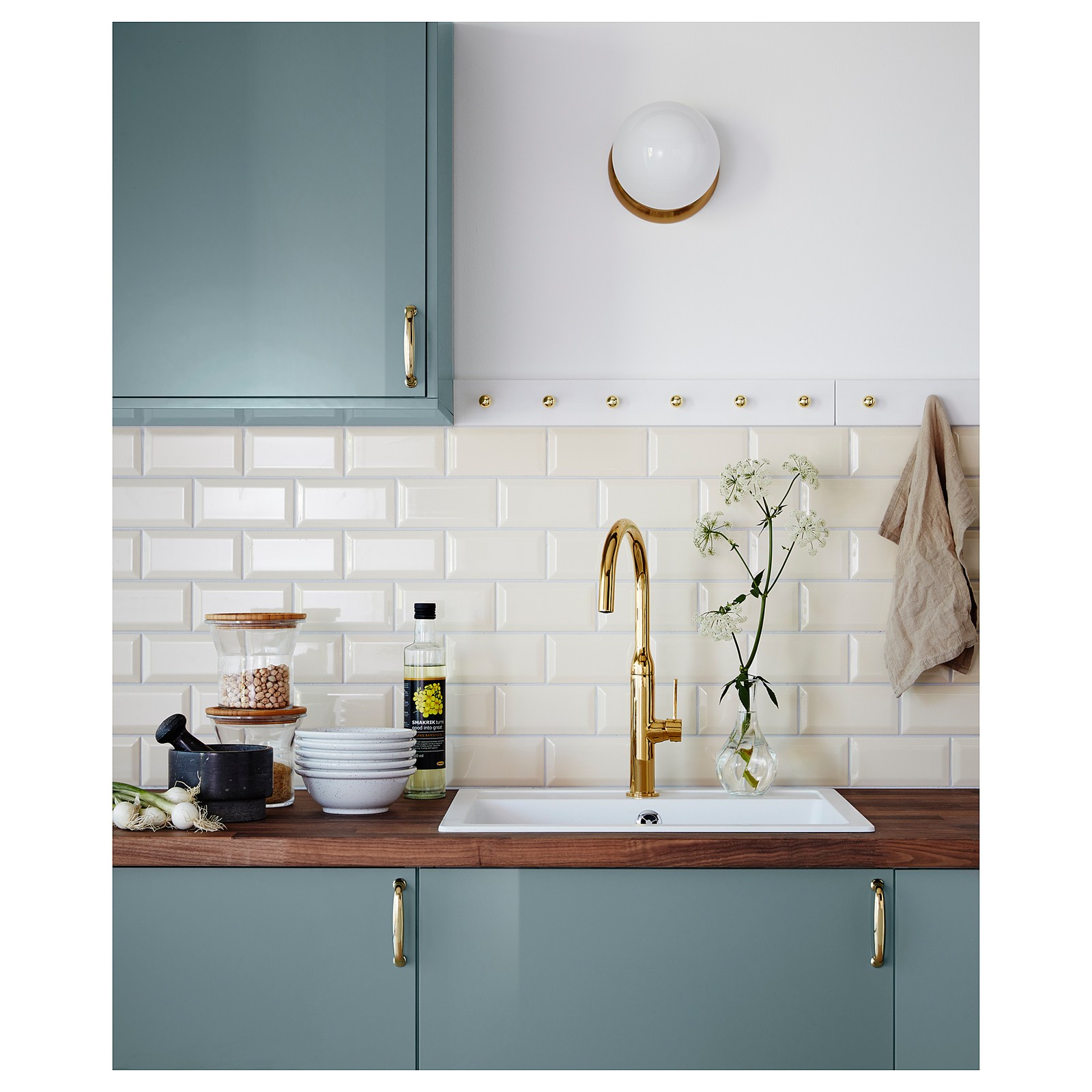 KARLBY Countertop, walnut/veneer, 98x1 1/2 " (249x3.8 cm) - IKEA