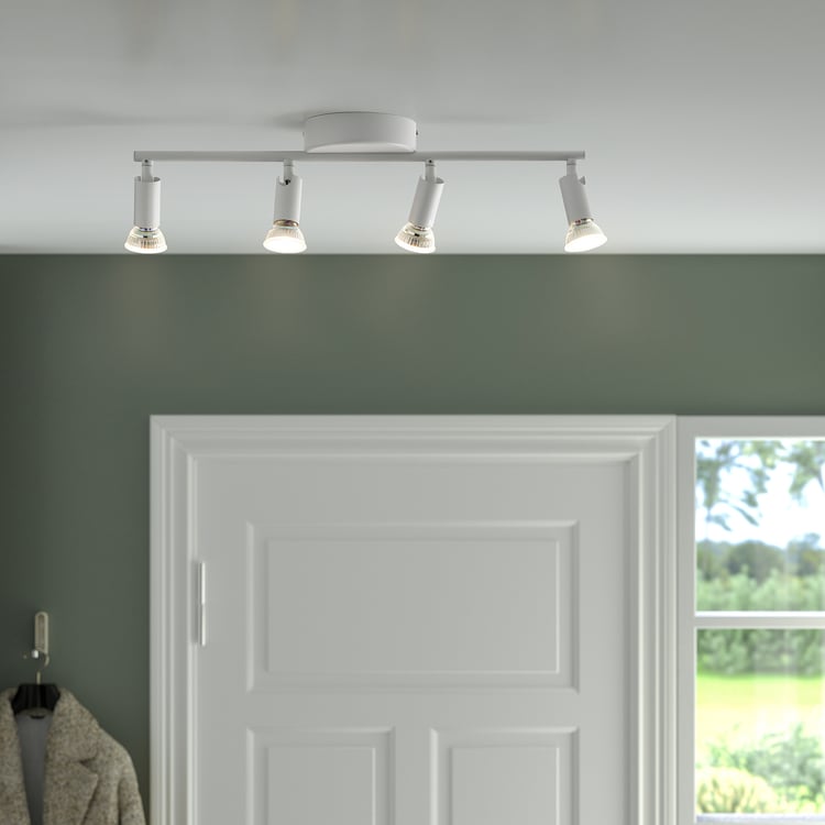 KRUSNATE ceiling light with 4 spotlights, white - IKEA CA