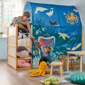 KURA Bed tent, ocean animals pattern - IKEA CA