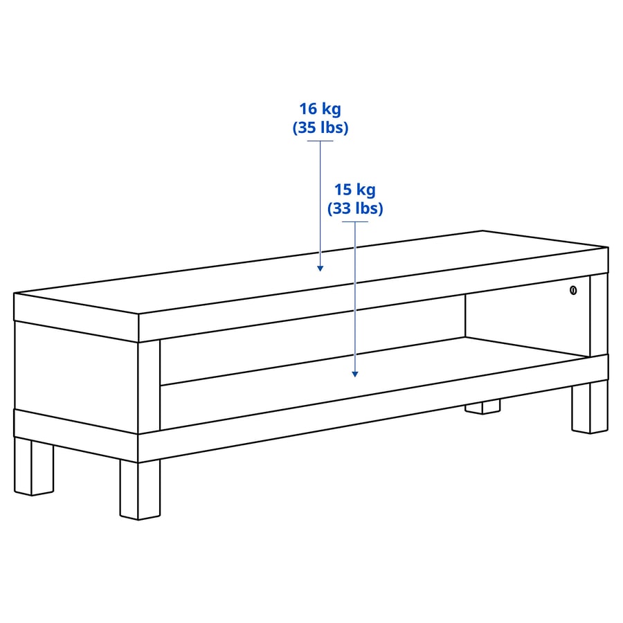 LACK TV bench, black-brown, 120x35x36 cm (471/4x133/4x141/8") - IKEA CA