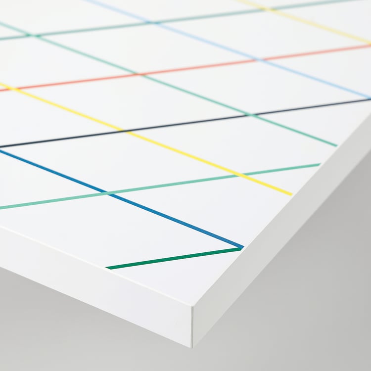 LAGKAPTEN tabletop, grid/multicolor, 140x60 cm (551/8x235/8") - IKEA CA