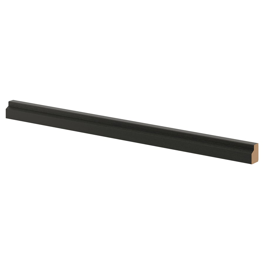 LERHYTTAN deco strip, contoured edge, black stained, 221 cm (87") - IKEA CA